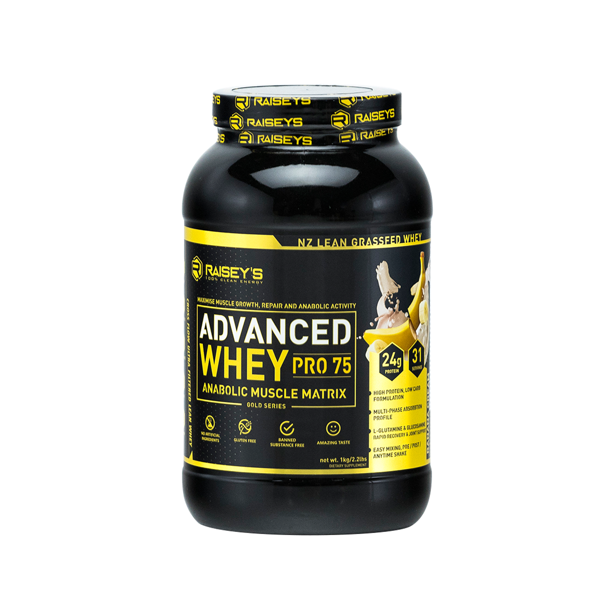 PRO75 Whey Protein – Raiseys Natural Supplements Online NZ